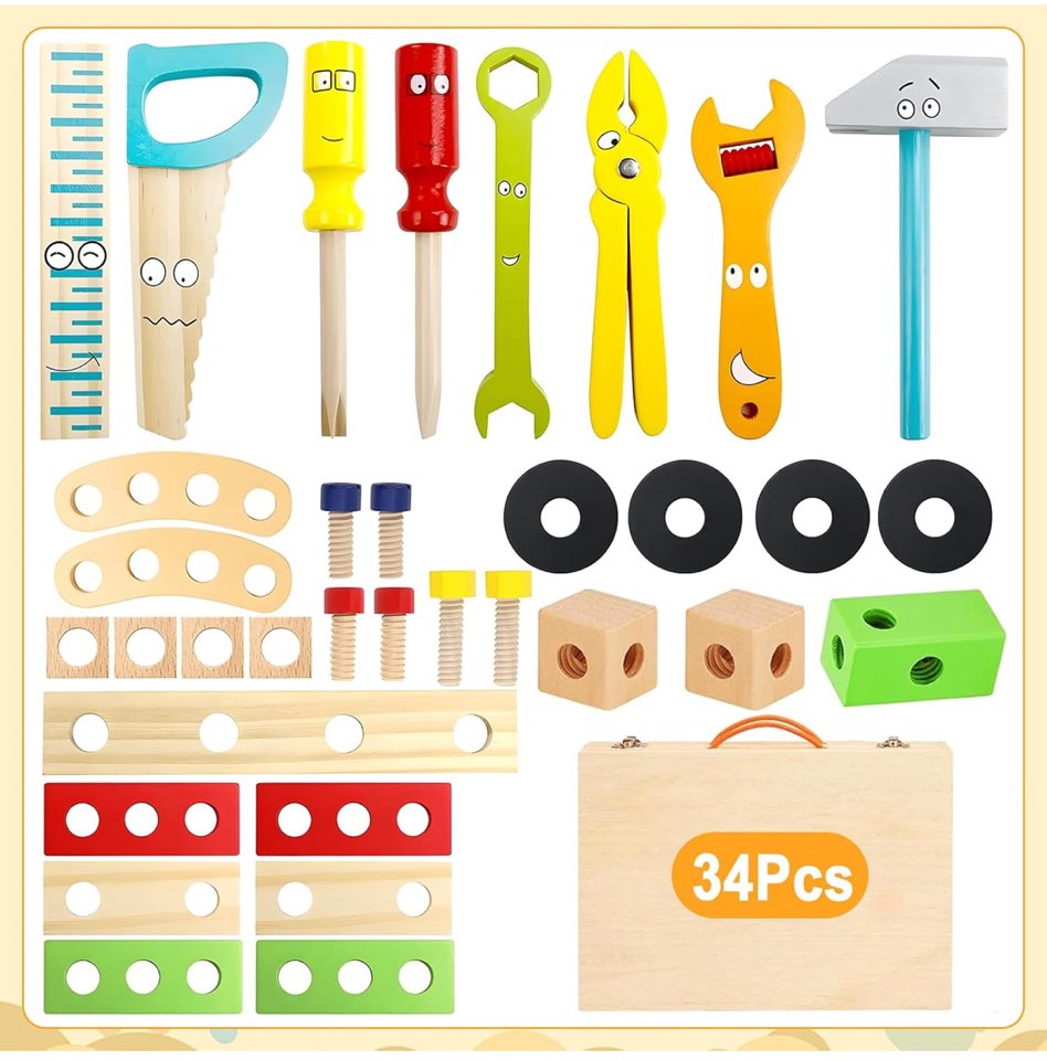 ToyArtsy Simulation Tool Box Set for Kids Pretend Play | Educational ...