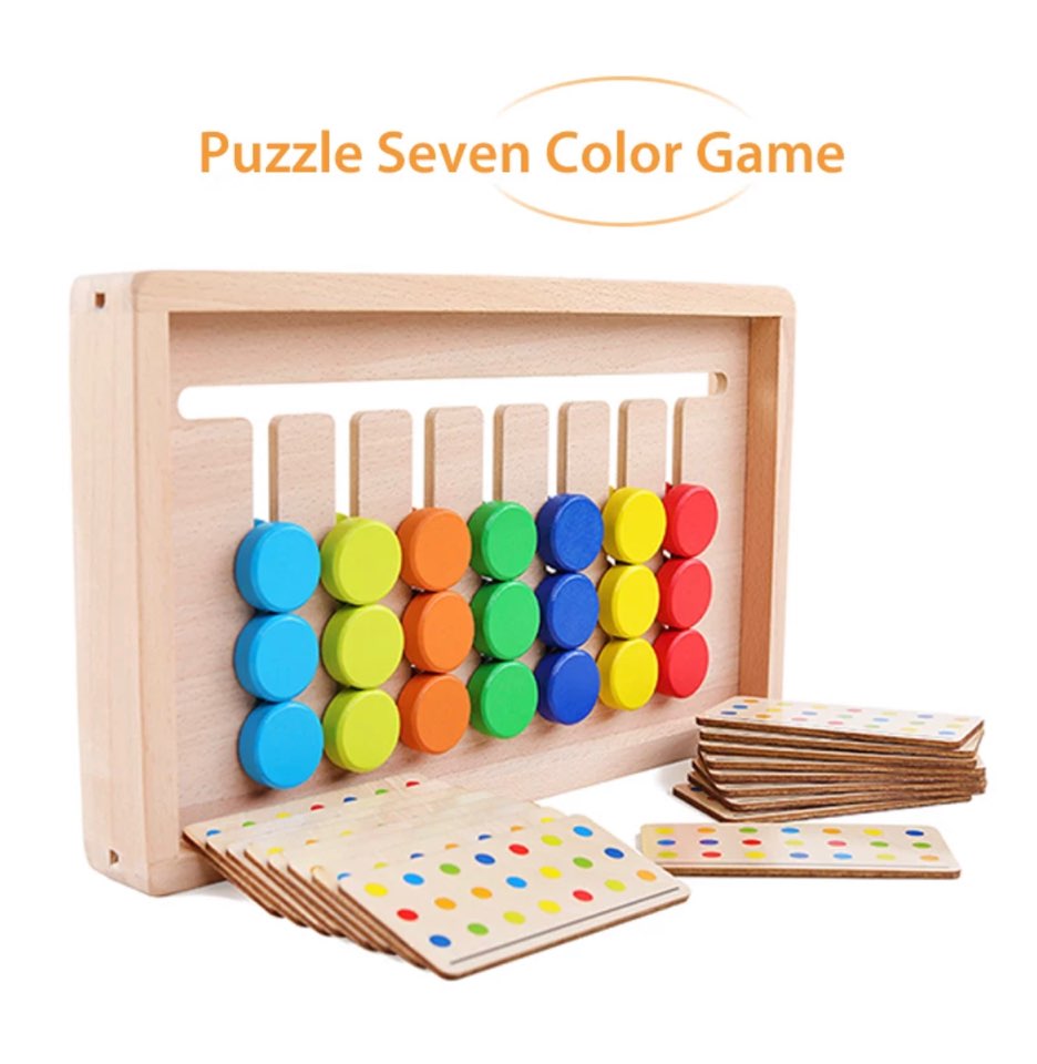 Wooden Seven Color change Game, cognitive ability, Colors ...